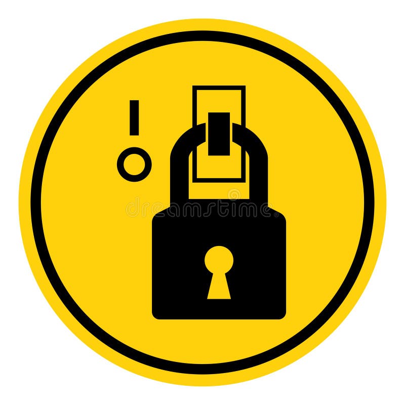 Lock Out in Energized State Symbol Sign, Vector Illustration, Isolate ...