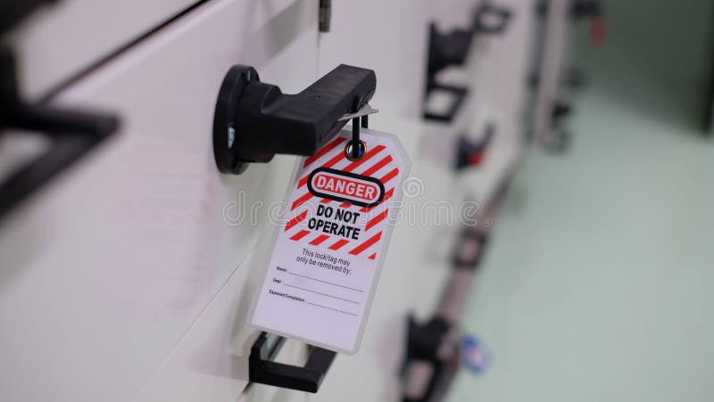 Lock Out for Electrical Maintenance Stock Photo - Image of concept ...