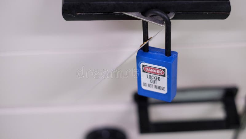 Lock Out for Electrical Maintenance Stock Image - Image of lock, keys ...