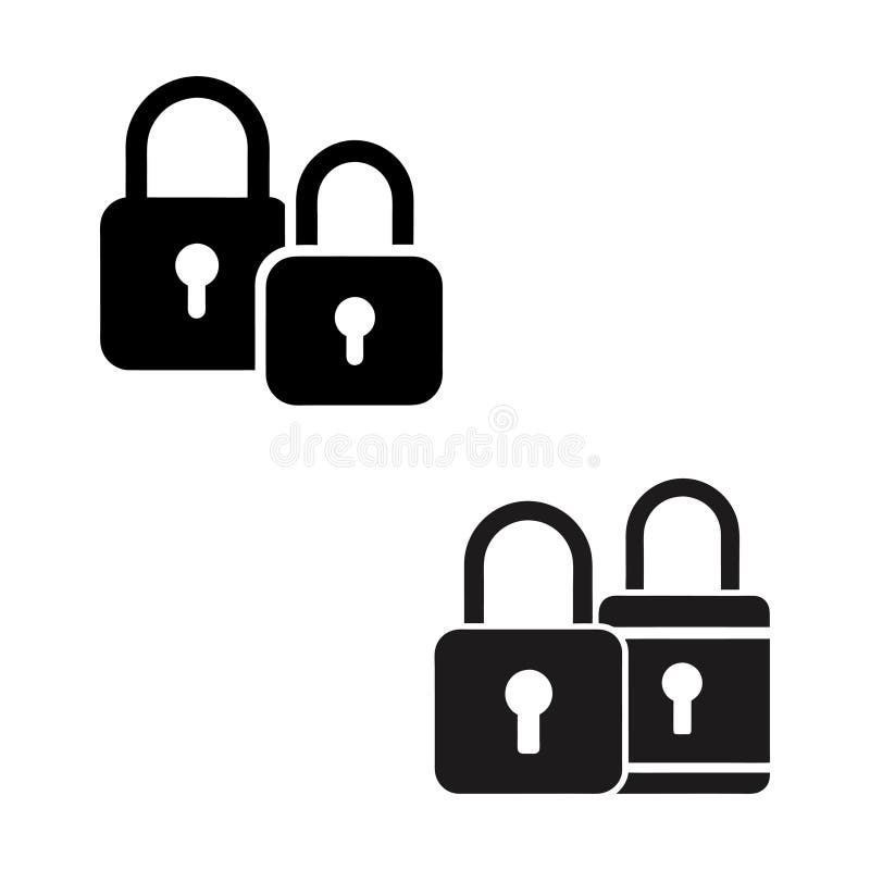 Lock Outline Element Design for Templates Stock Vector - Illustration ...