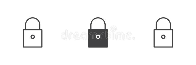 Lock, Padlock Circular Line Icon. Password Round Colorful Sign. Flat ... Lock, Padlock Circular Line Icon. Password Round Colorful Sign. Flat ...