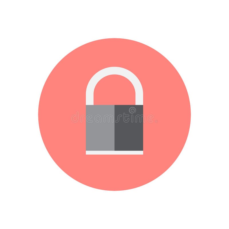 Lock, Padlock Circular Line Icon. Password Round Colorful Sign. Flat ... Lock, Padlock Circular Line Icon. Password Round Colorful Sign. Flat ...
