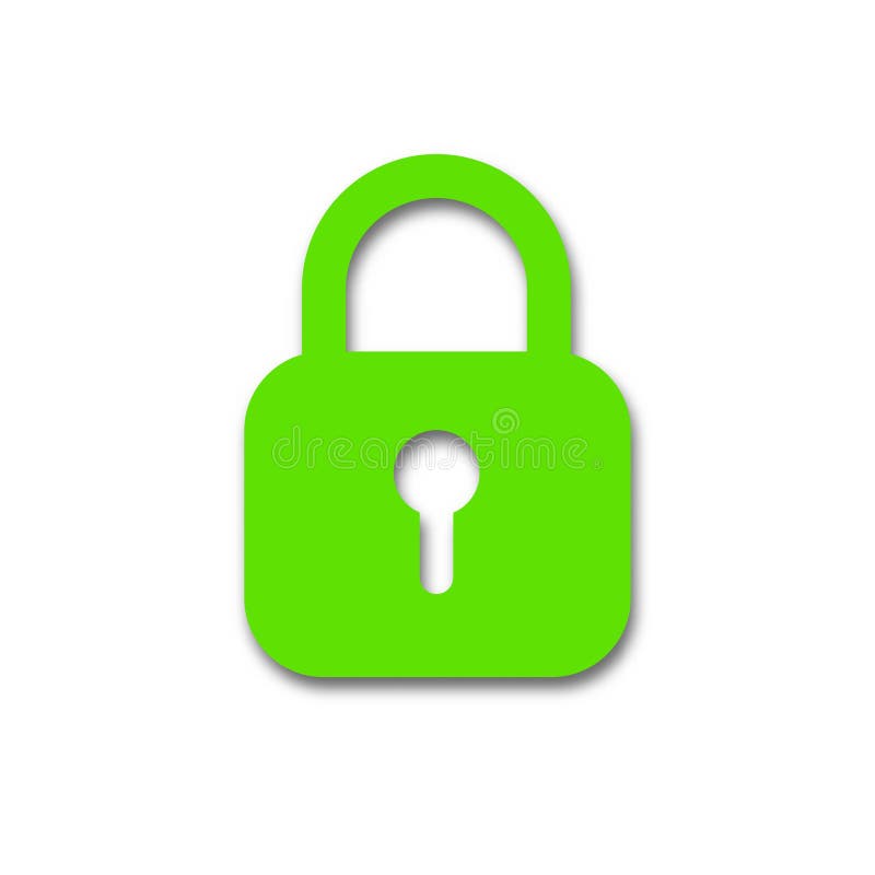 Lock Padlock Icon. Vector Sign Stock Vector - Illustration of guard ...