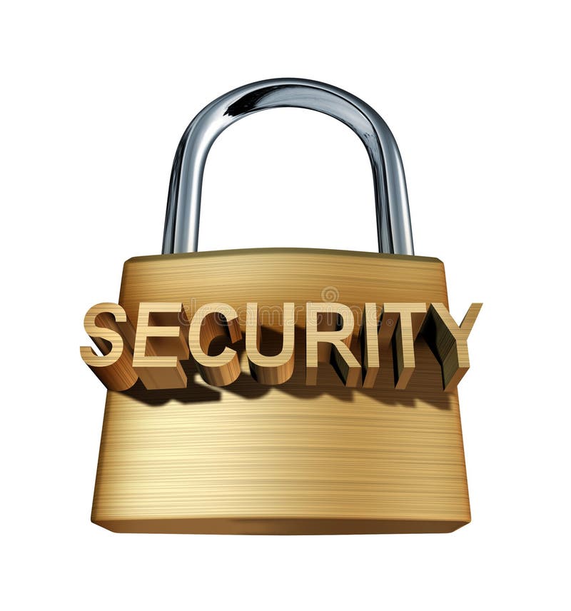 Lock padlock security stock illustration. Illustration of gold - 16075028