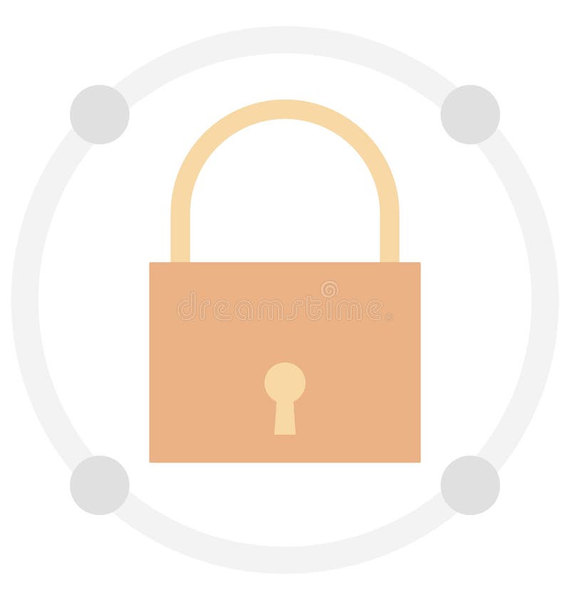 Lock, Padlock Vector Icon Editable Stock Vector - Illustration of lock ...