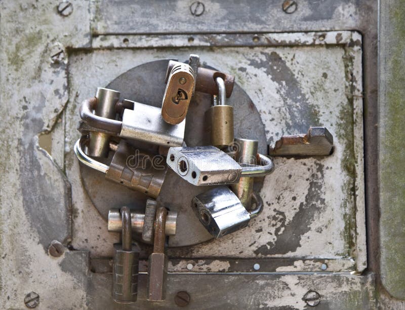Lock Panel stock image. Image of secure, rustic, padlock - 96738649