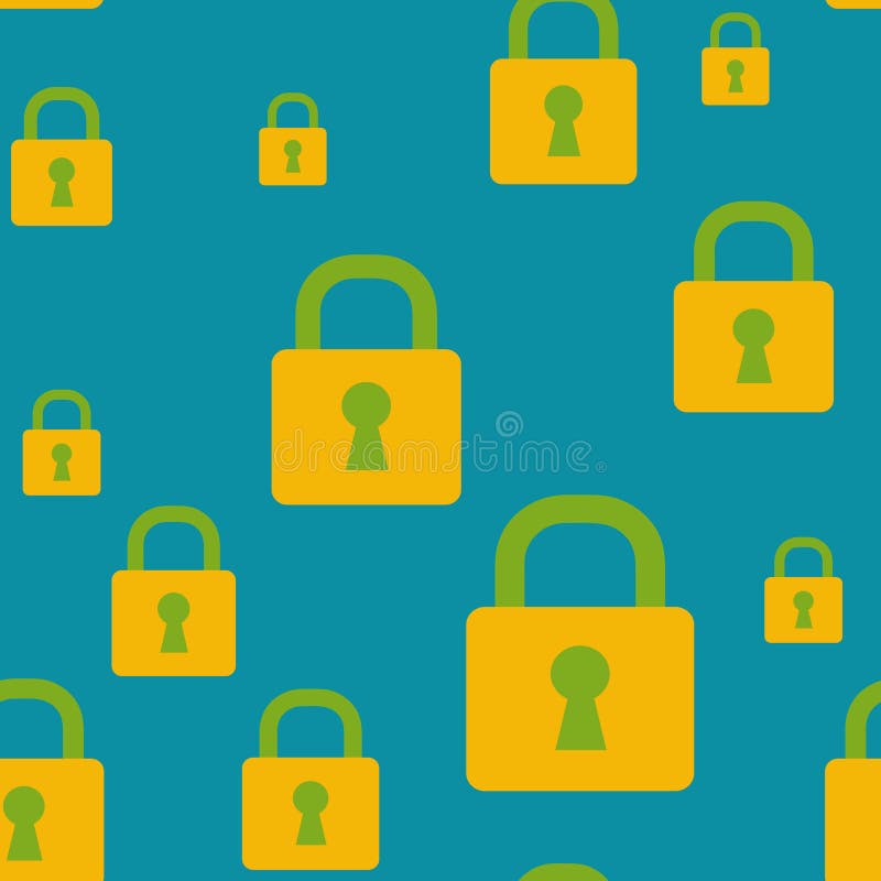 Lock Pattern. Sky Padlock with Keyhole. Geometric Security Silhouette ...