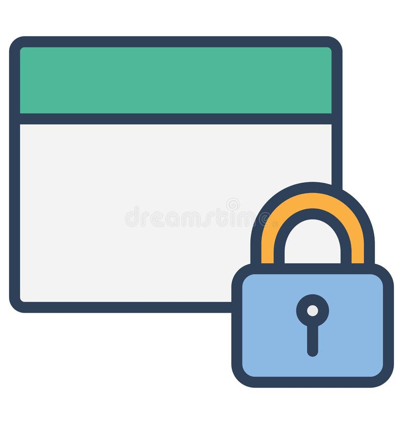 Lock, Payment Secure Isolated Vector Icon that Can Be Very Easily Edit ...