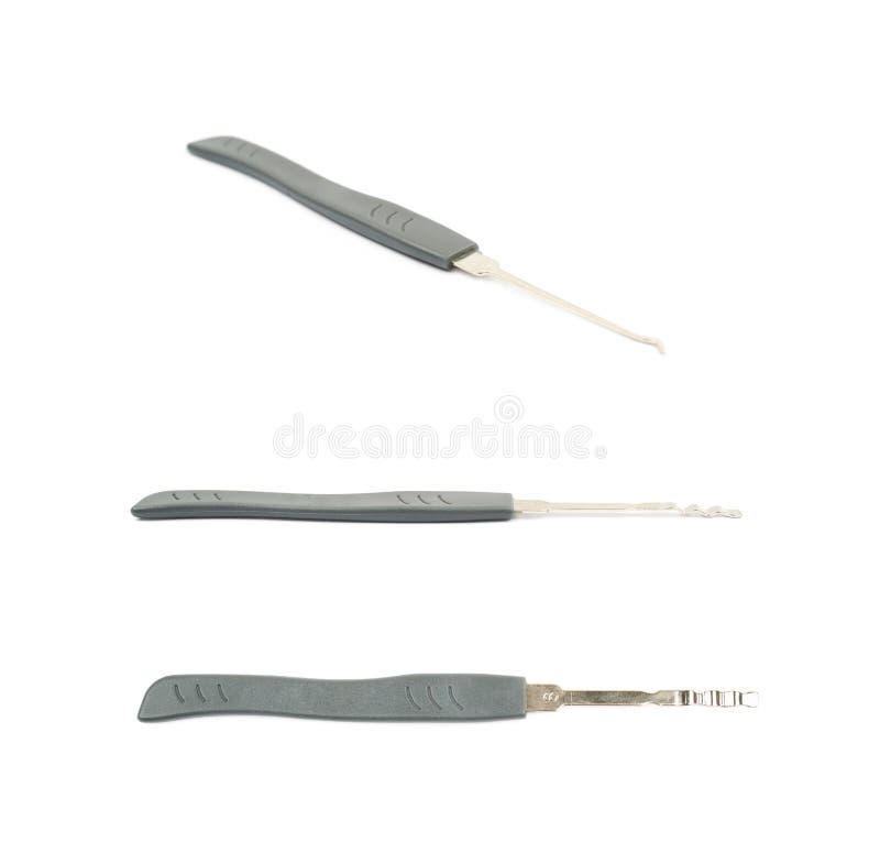 Lock picking - two tools stock image. Image of theft - 65491517
