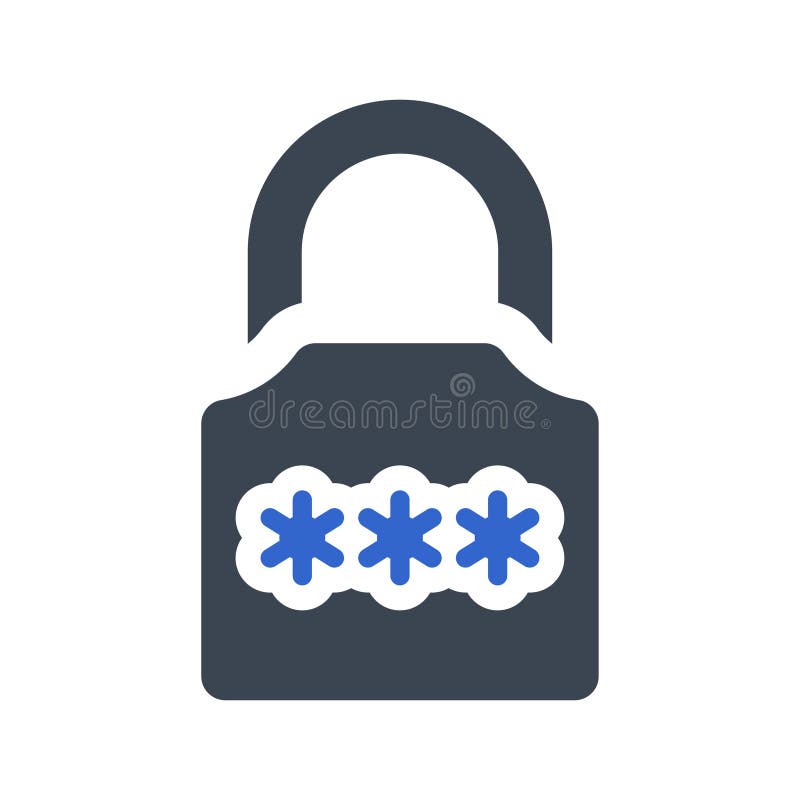 Lock Protection Icon stock vector. Illustration of icon - 328881627