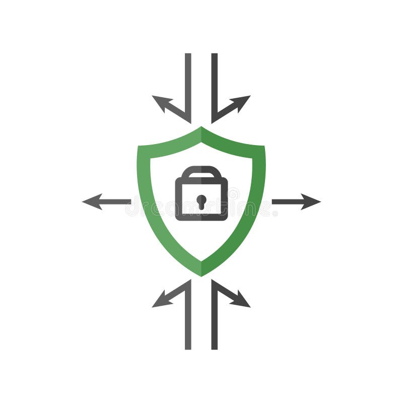 Lock Protection Vector Icon on White Isolated Background Stock Vector ...