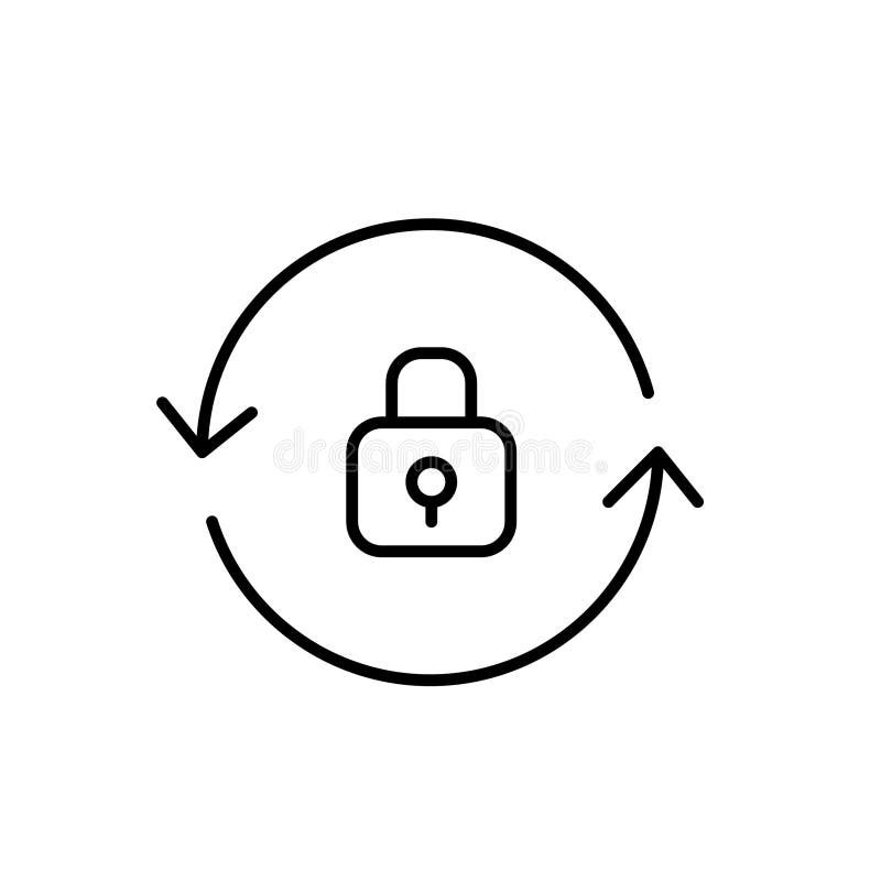 Lock and Renew Arrows. Security Updates, Refresh Authentication. Pixel ...