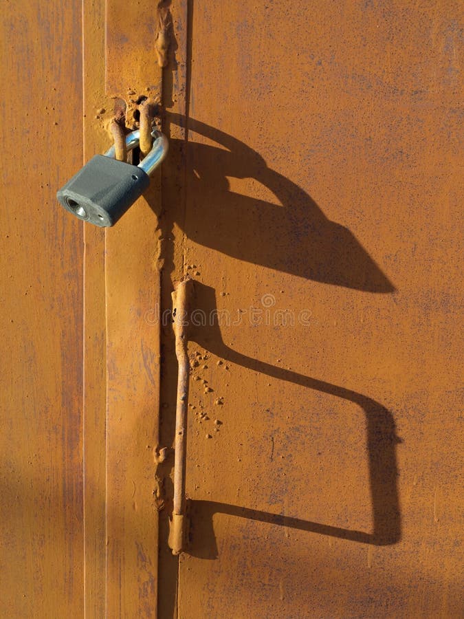 Lock On Rusty Door Picture. Image: 4463533