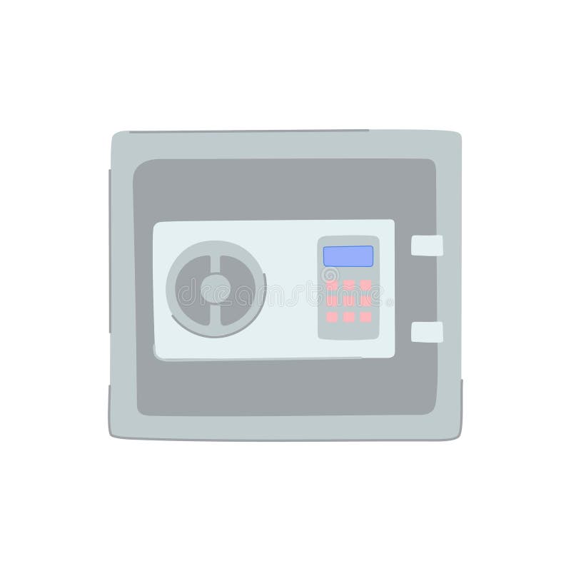 Lock Safe Cartoon Vector Illustration Stock Vector - Illustration of ...