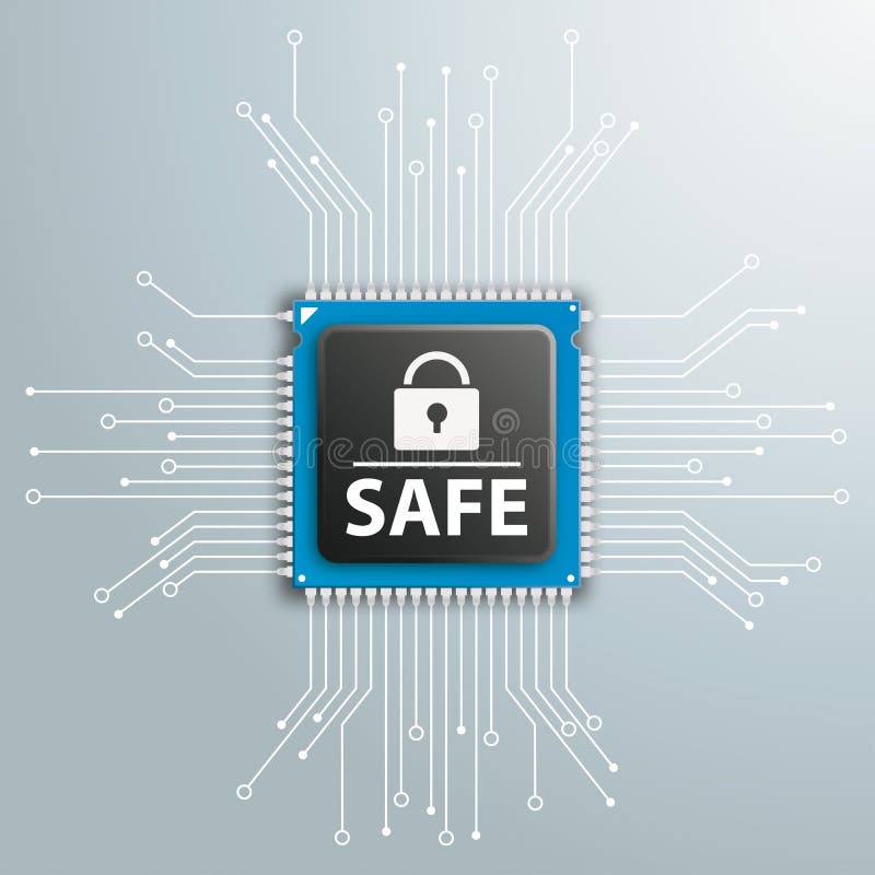 Lock Safe Circuit Board Infographic Stock Vector - Illustration of ...