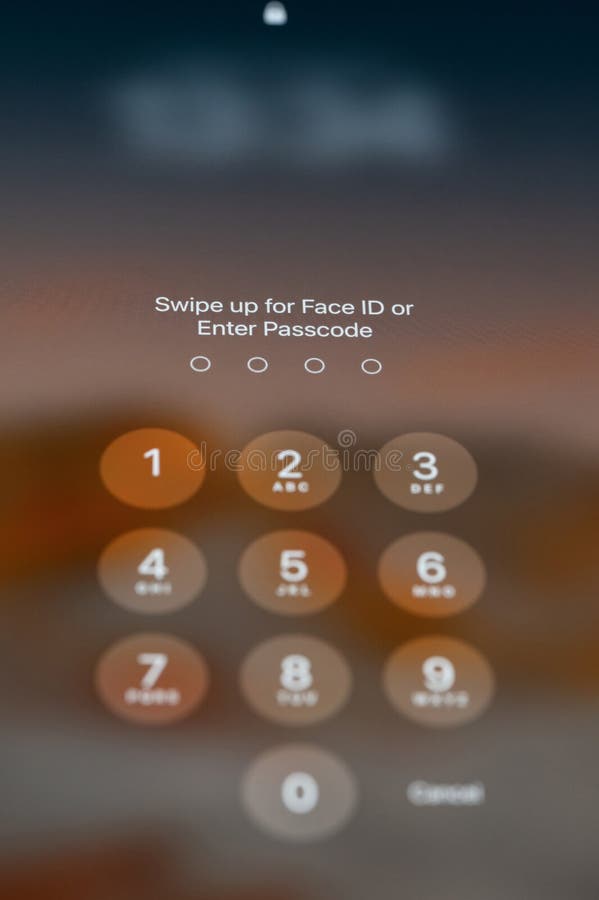 Lock Screen on Apple Device Editorial Stock Image - Image of face ...
