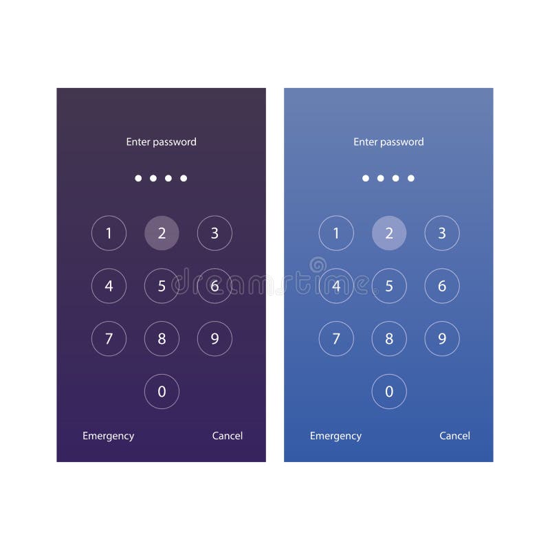 Lock Screen Icon in Smartphone. Vector Illustration Eps 10 Stock Vector ...