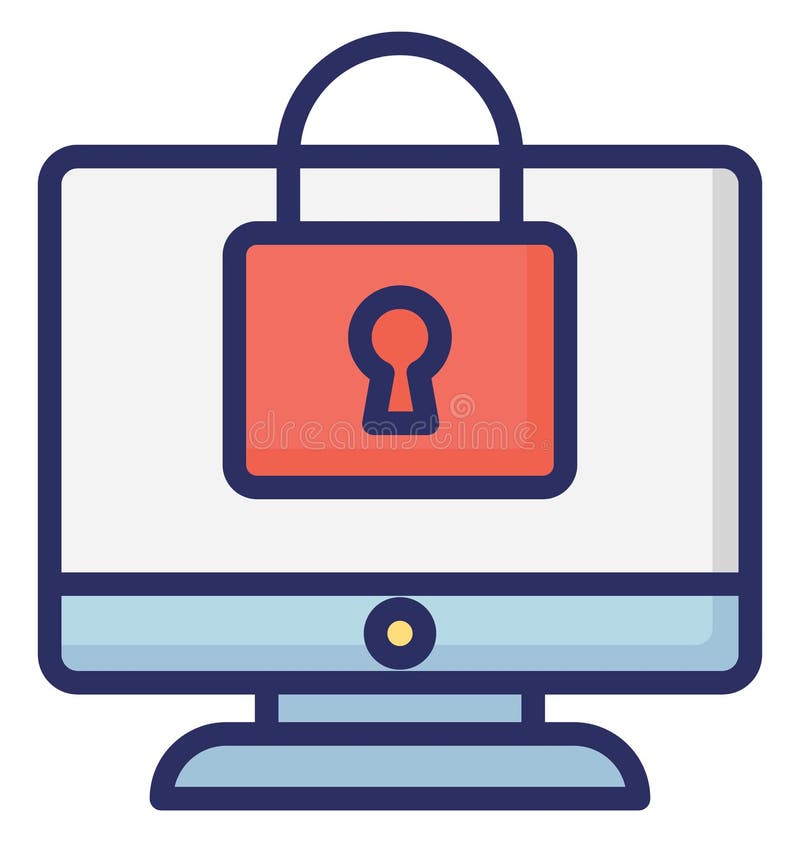 Lock Screen Isolated Vector Icon that Can Easily Modify or Edit. Stock ...