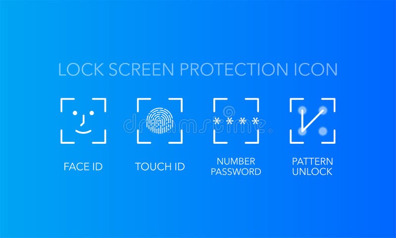 Lock Screen Protection Icon. Lock Screen Protection for Mobile App ...