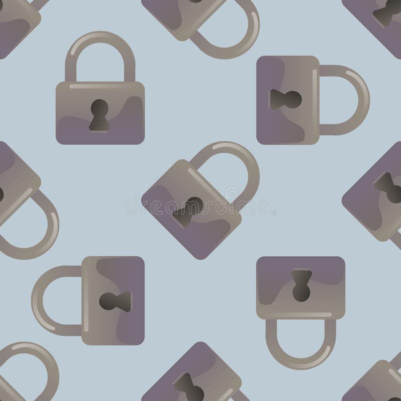 Lock seamless pattern stock vector. Illustration of keyhole - 138993036