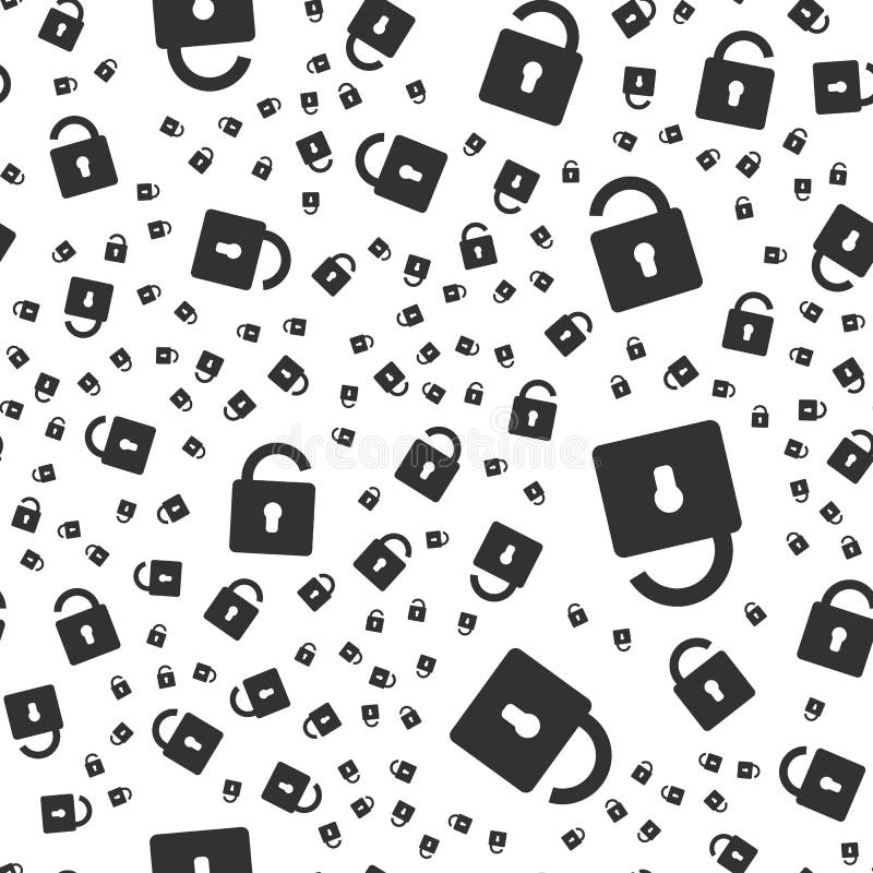 Lock seamless pattern stock vector. Illustration of secure - 89138568