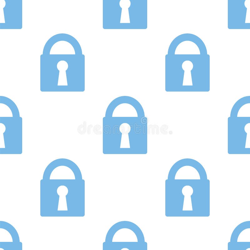 Lock seamless pattern stock vector. Illustration of sign - 51706837