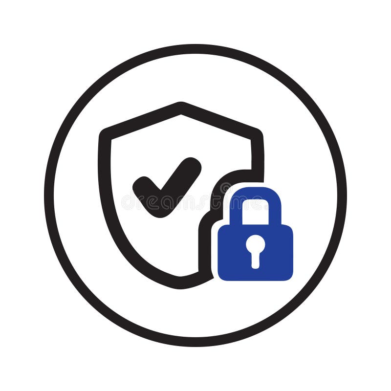 Lock security check icon stock vector. Illustration of warranty - 264880675