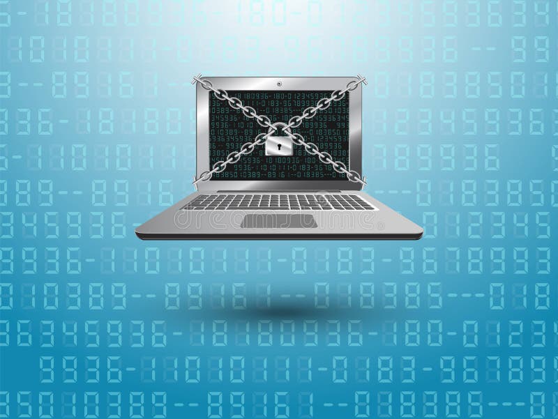 Lock security computer stock vector. Illustration of access - 90653212
