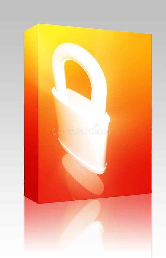 Lock Security Concept Box Package Stock Illustration - Illustration of ...