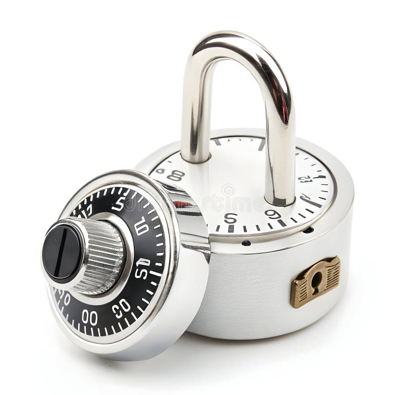 Lock Security Protection on White Background Stock Illustration ...