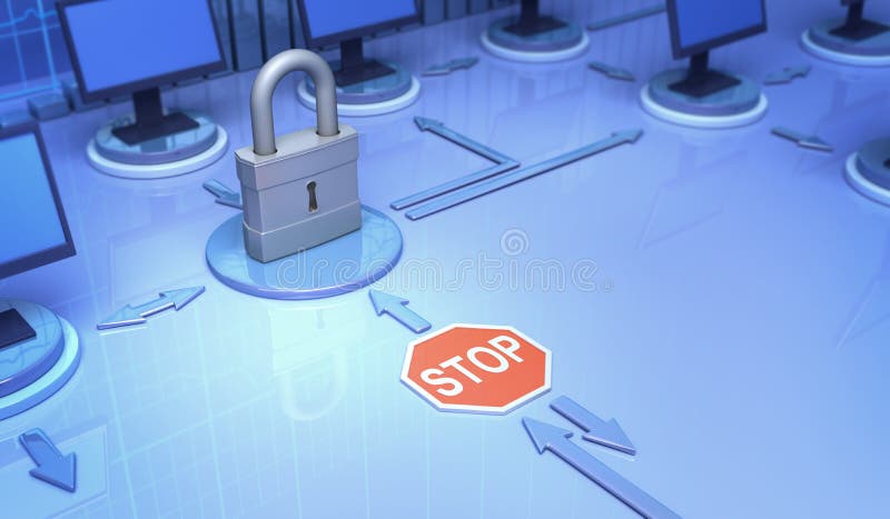 Lock stock illustration. Illustration of rejection, network - 45800538