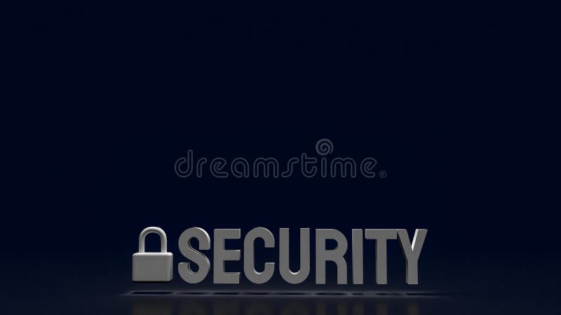 The Lock and Security Text for Protection Concept 3d Rendering Stock ...