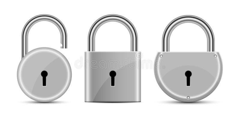Lock Set Vector Design Illustration Stock Vector - Illustration of ...