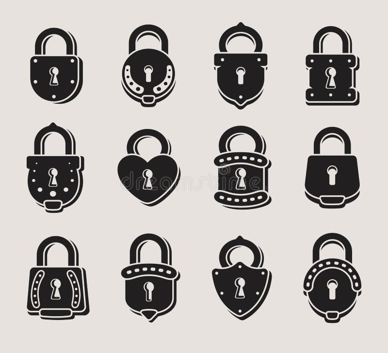 Lock set. Vector stock vector. Illustration of button - 101242481