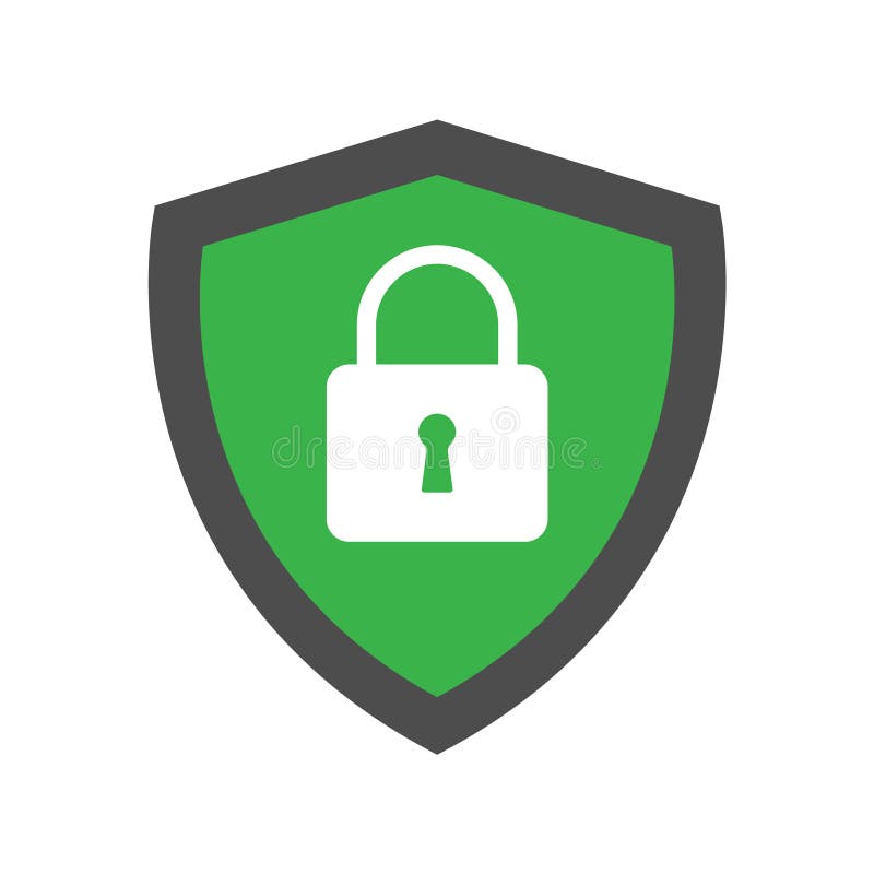 Lock and Shield Icon, Vector Illustration, Security Symbol. Guard Safe ...