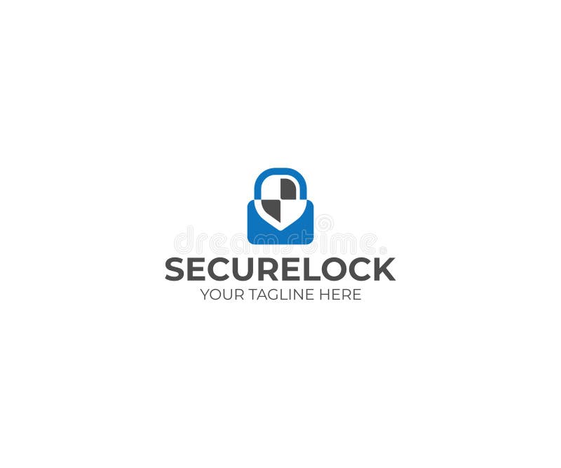 Lock and Shield Logo Template. Padlock Vector Design Stock Vector ...