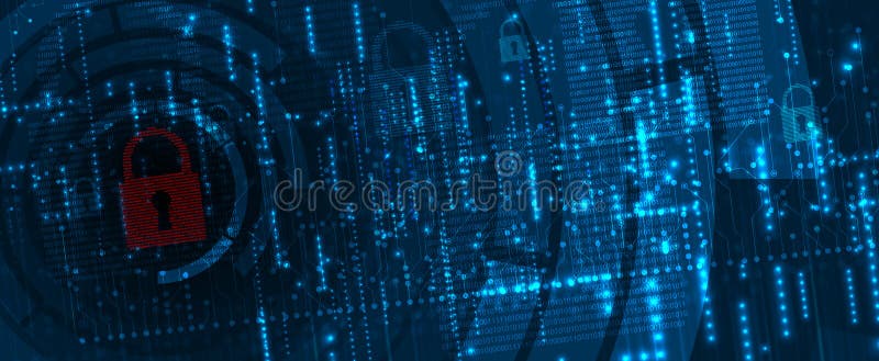 Lock is a Sign of Cyber Security Industry Stock Vector - Illustration ...