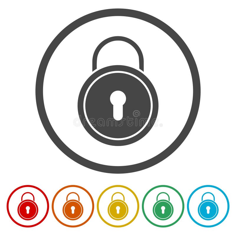 Lock Sign Icon. Locker Symbol. Stock Vector - Illustration of geometric ...