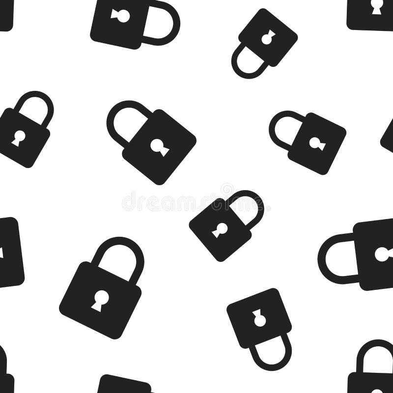 Lock Sign Seamless Pattern Background. Business Concept Vector I Stock ...