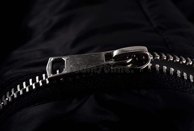 Silver zipper stock image. Image of concept, open, single - 7141619