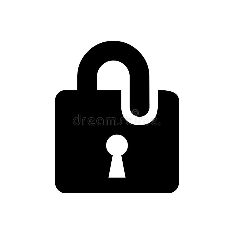 Lock simple icon stock vector. Illustration of privacy - 79867003