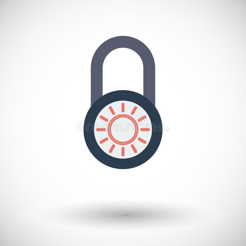 Lock single icon. stock vector. Illustration of sign - 96779294