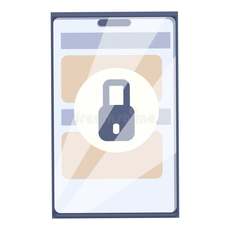 Lock Smart Control Icon Cartoon Vector. Lesson Computer Stock Vector ...