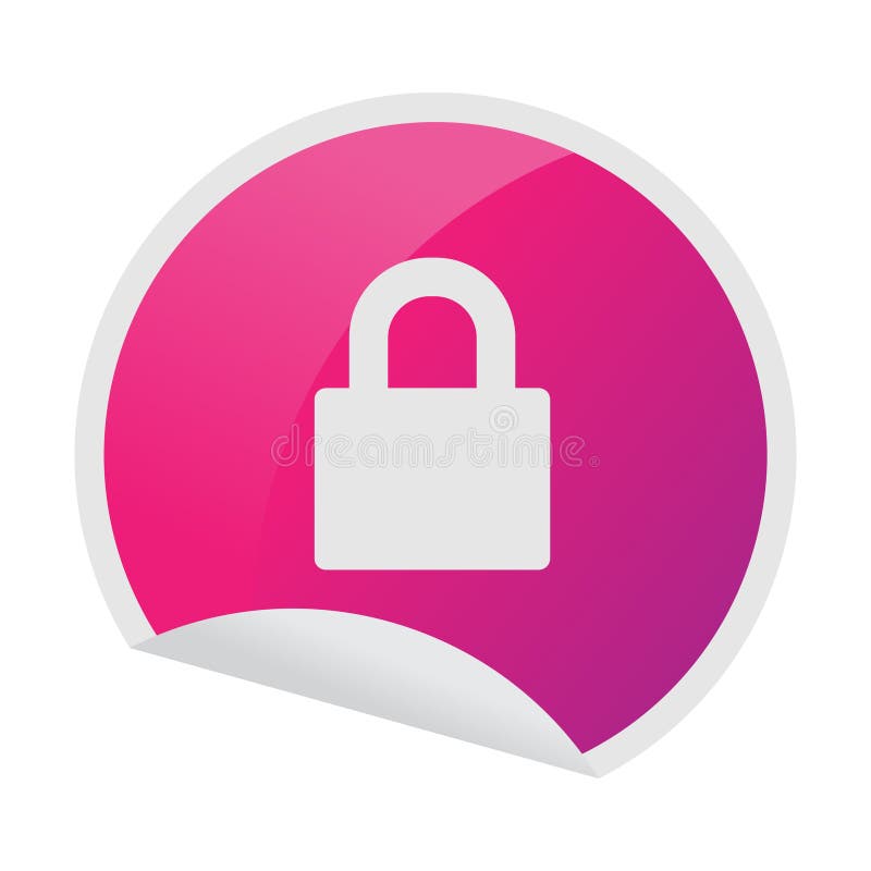 Lock sticker stock vector. Illustration of screen, label - 14150163