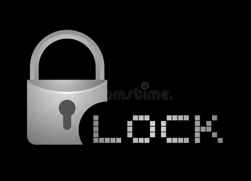 Lock symbol stock vector. Illustration of hard, close - 80079616
