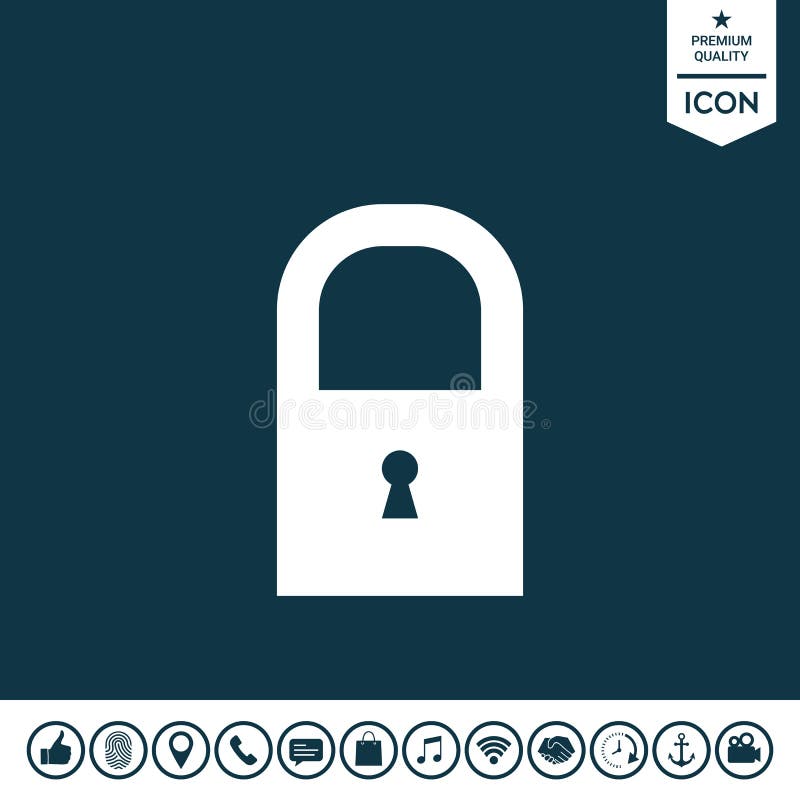 Lock symbol icon stock vector. Illustration of closed - 107006945