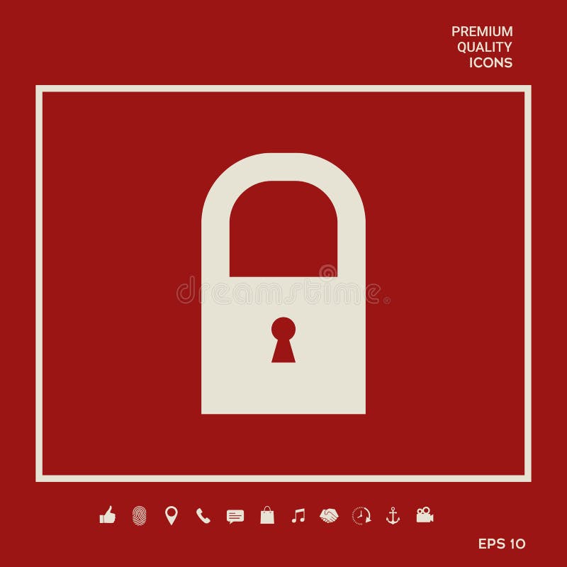 Lock Symbol Icon. Graphic Elements for Your Design Stock Vector ...