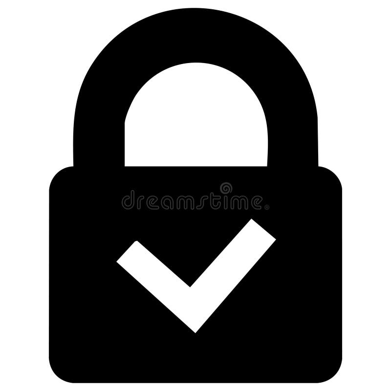 Lock Symbol Representing Security and Protection in Digital ...