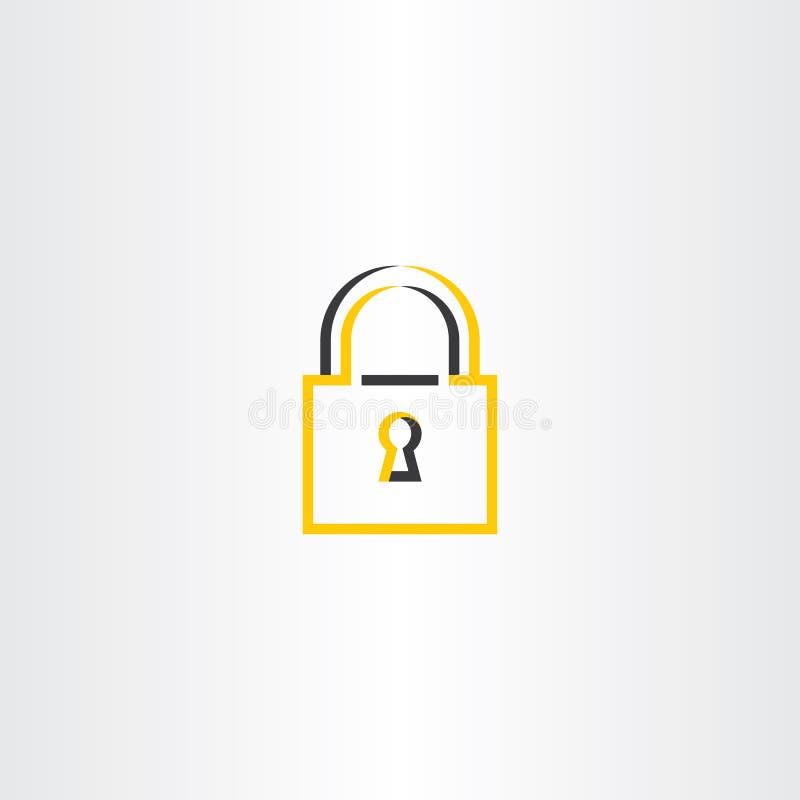 Lock Symbol Stylized Logo Vector Stock Vector - Illustration of secret ...