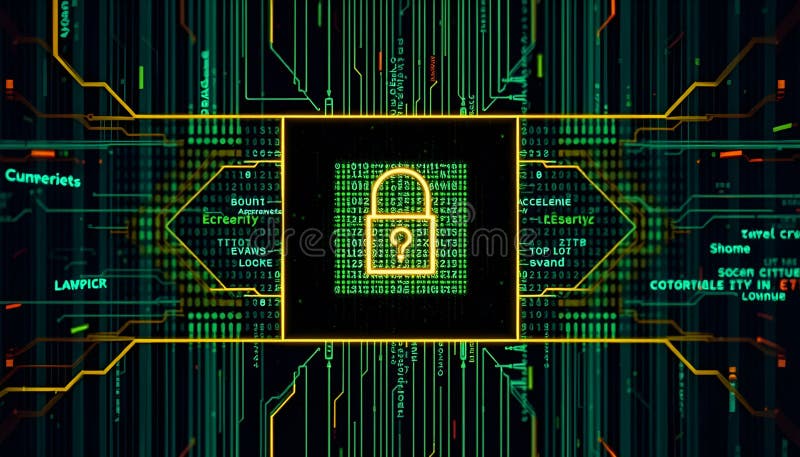 A Lock that Symbolizes Security in the Digital World. the Digital ...
